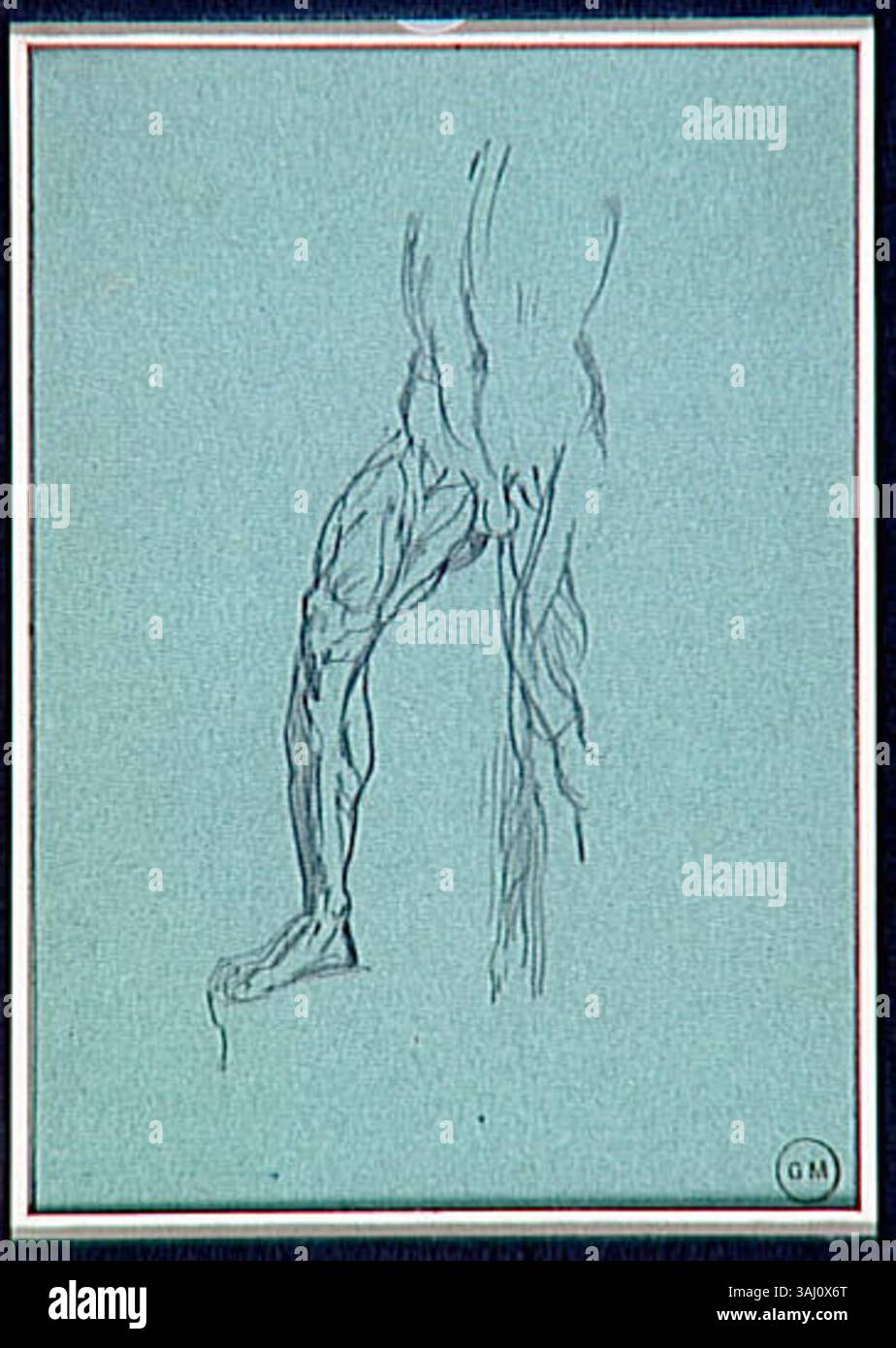'Etude de musculature d'homme' by Gustave Moreau (1826-1898) is a study ...