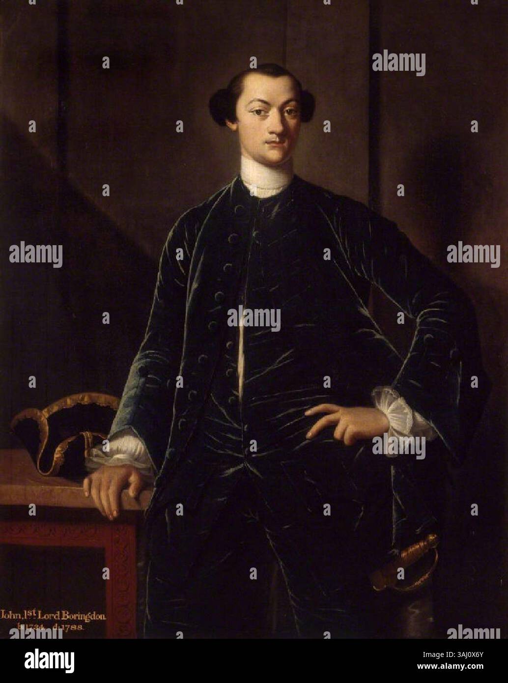 The portrait in the style of Thomas Hudson features John Parker, later ...