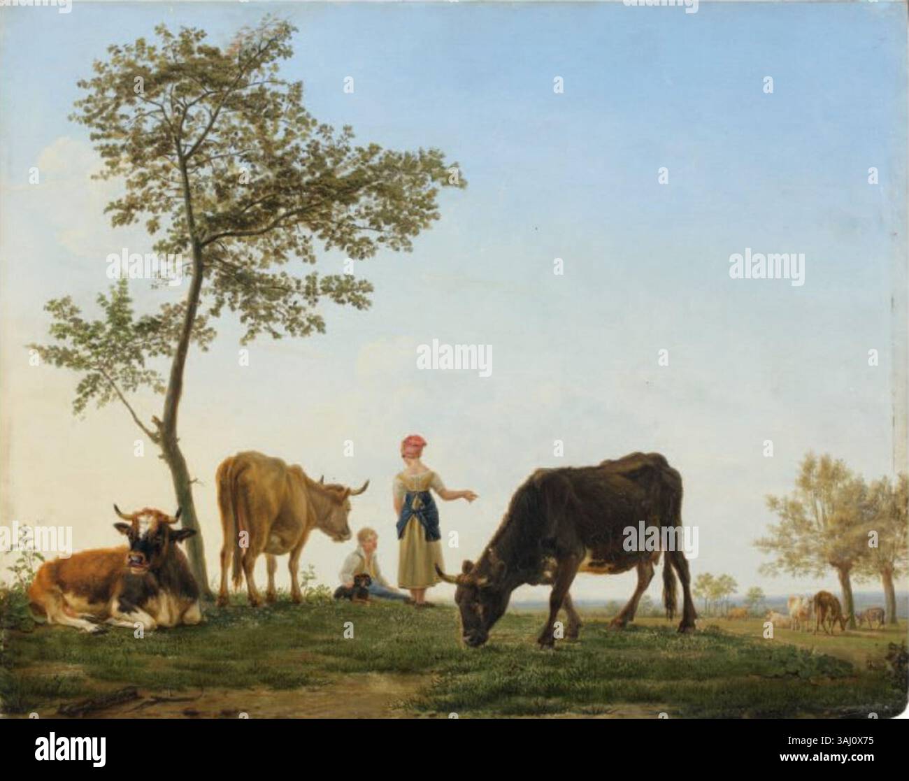A 1810 oil painting by Jean-Baptiste Berré, depicting a couple of ...