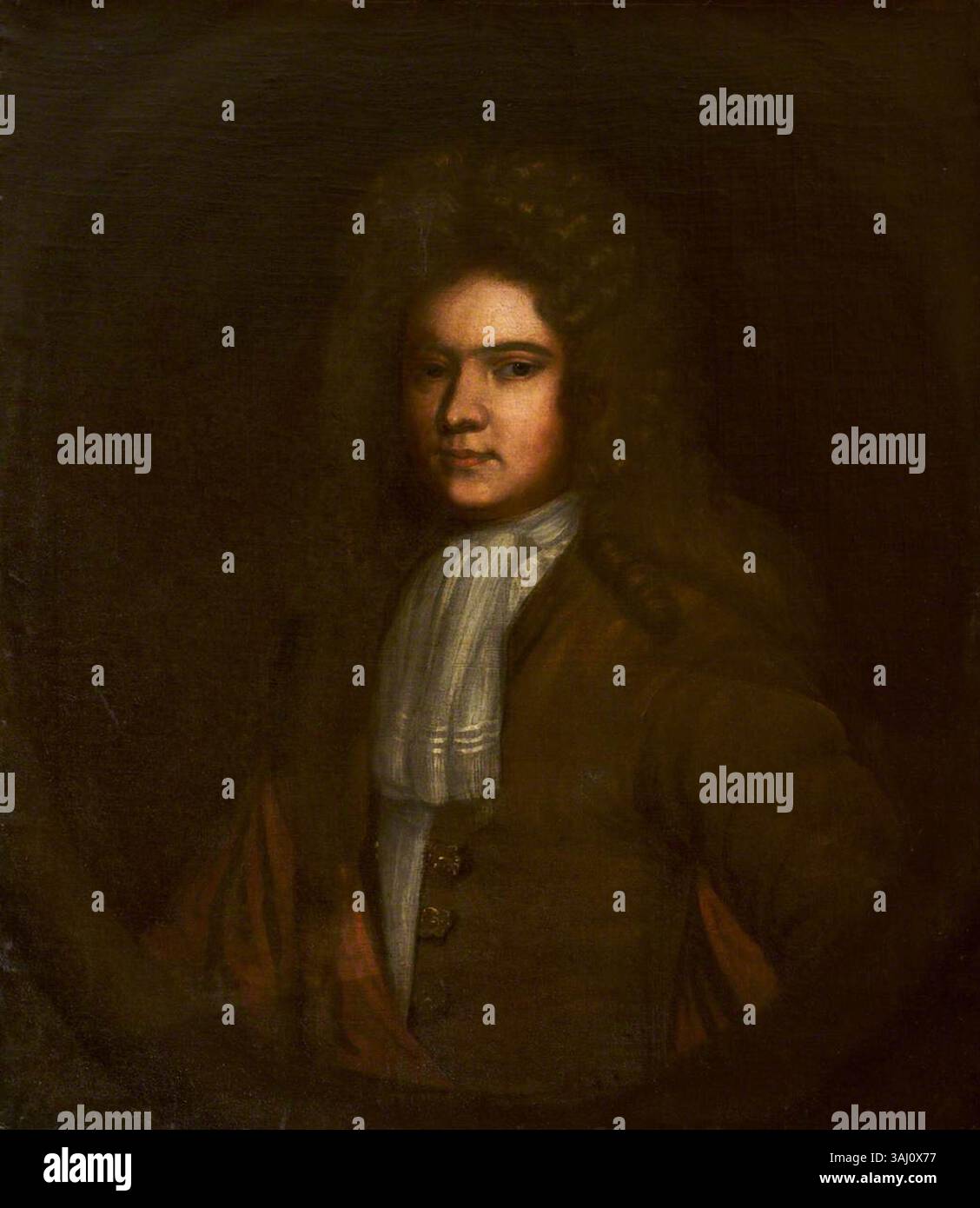 An oil on canvas portrait of an unknown young man, painted between 1700 ...