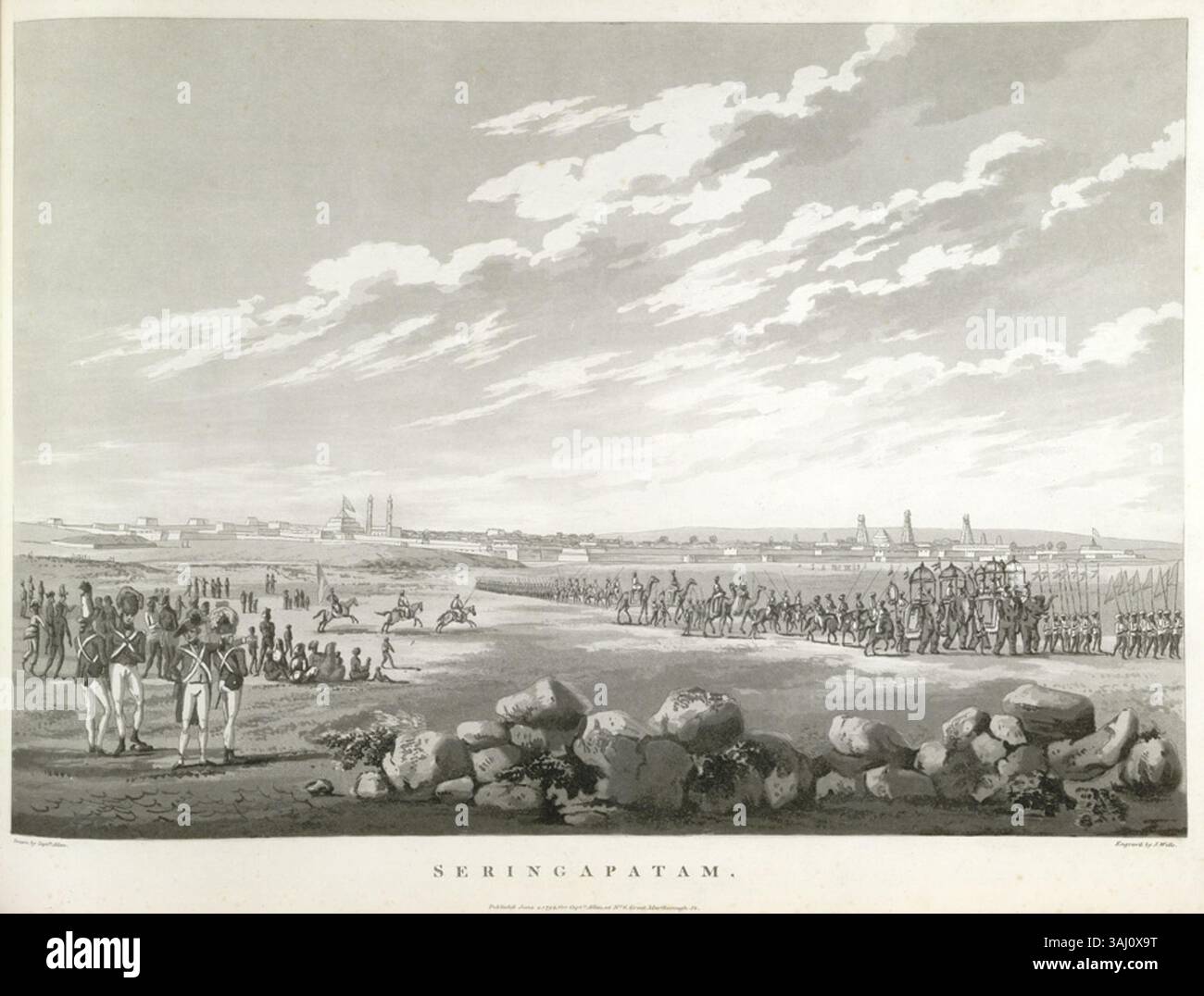 This 1794 aquatint by John Wells illustrates Tipu Sultan’s sons being ...