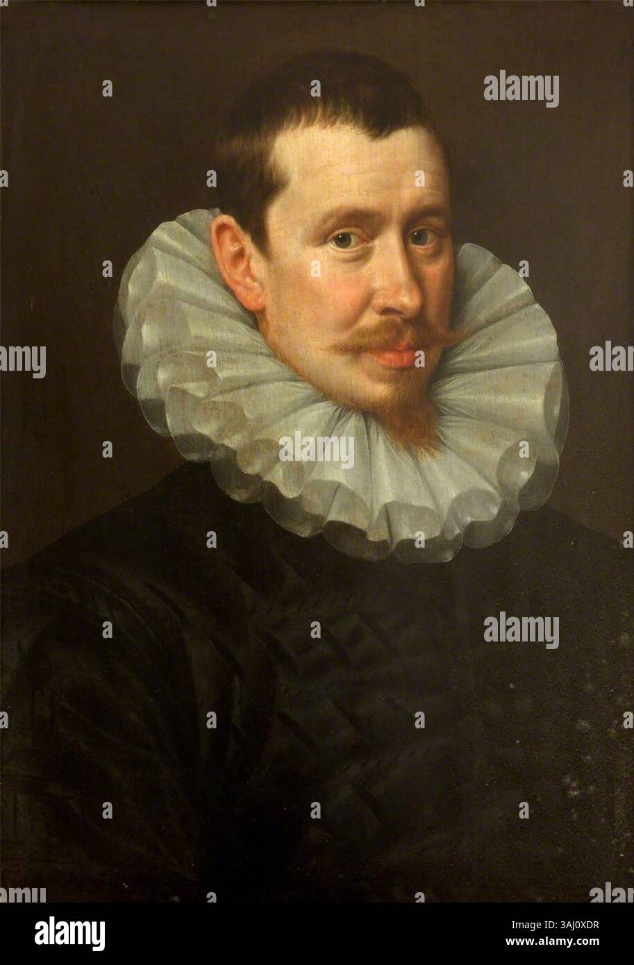 This 1588 oil on panel portrait by the Netherlandish School depicts a ...