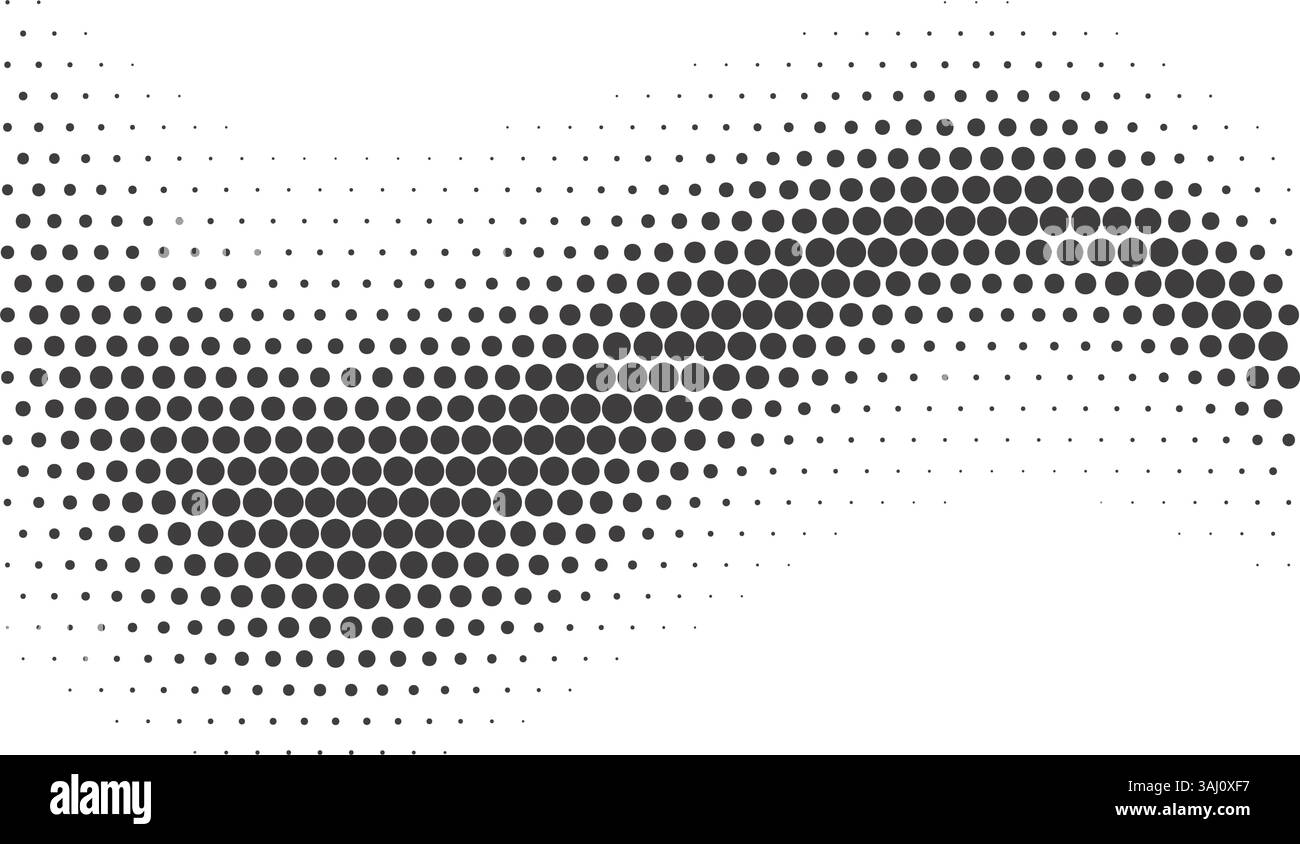 Halftone pattern wavy background. Half tone vector gradient fade ...