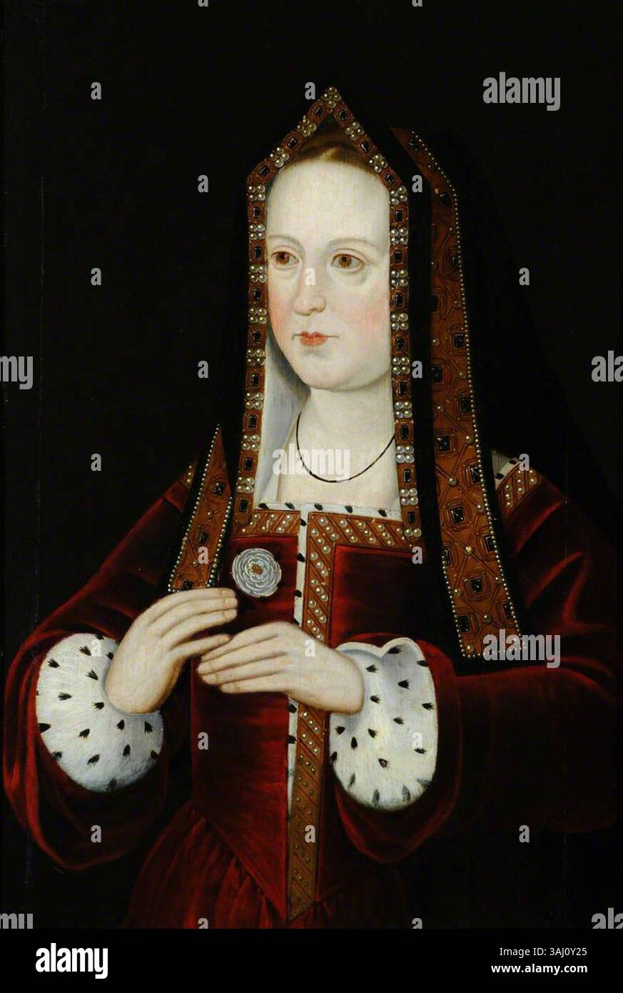 This 16th-century portrait depicts Elizabeth of York, Queen Consort of ...