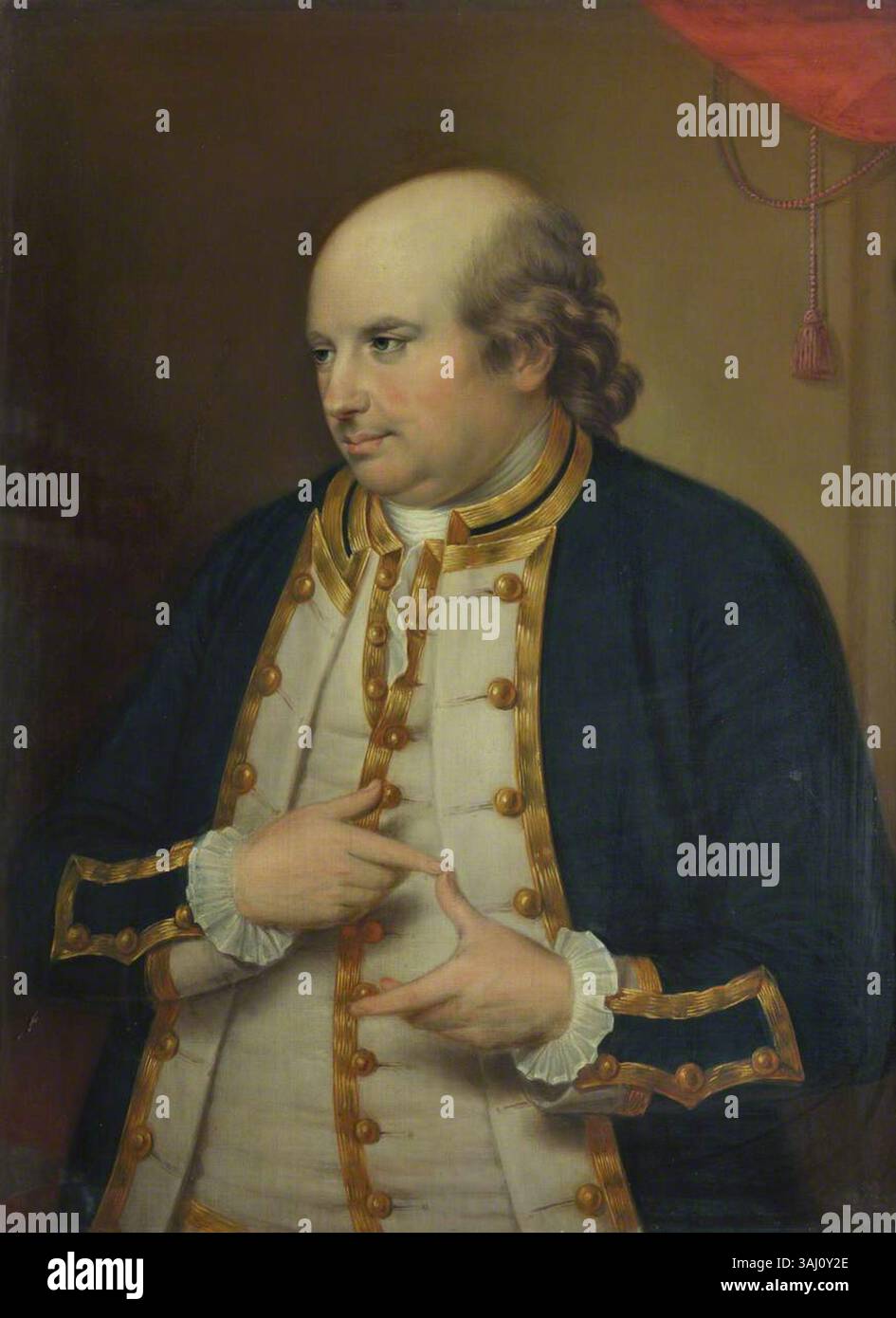 This 18th-century portrait depicts Captain George Johnstone (1730–1787 ...
