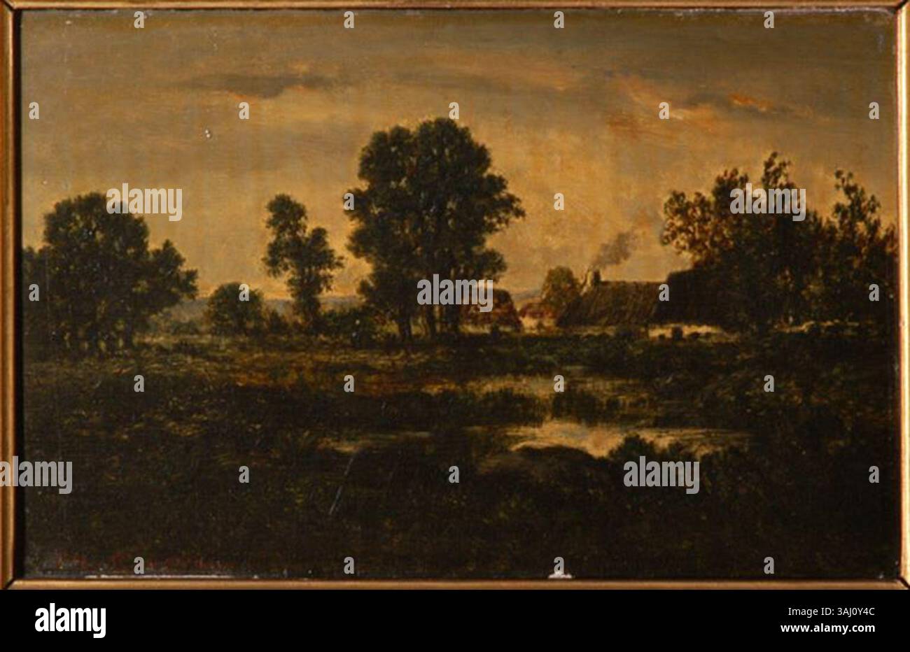 This painting by Théodore Rousseau depicts Norman farms, showcasing ...