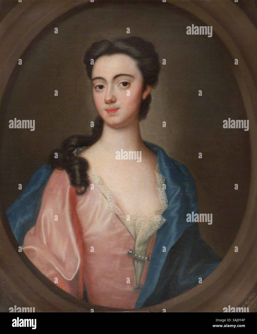 A portrait of Rose Bridges, Mrs. Richard Onslow, painted between 1726 ...