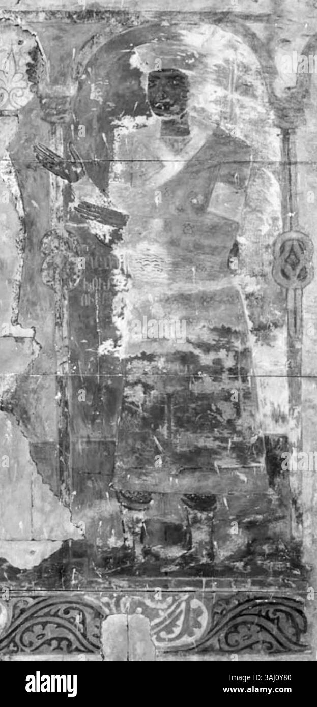 The fresco of Khutlubuga in the Church of the Holy Sign at Haghpat Monastery, painted on the ...