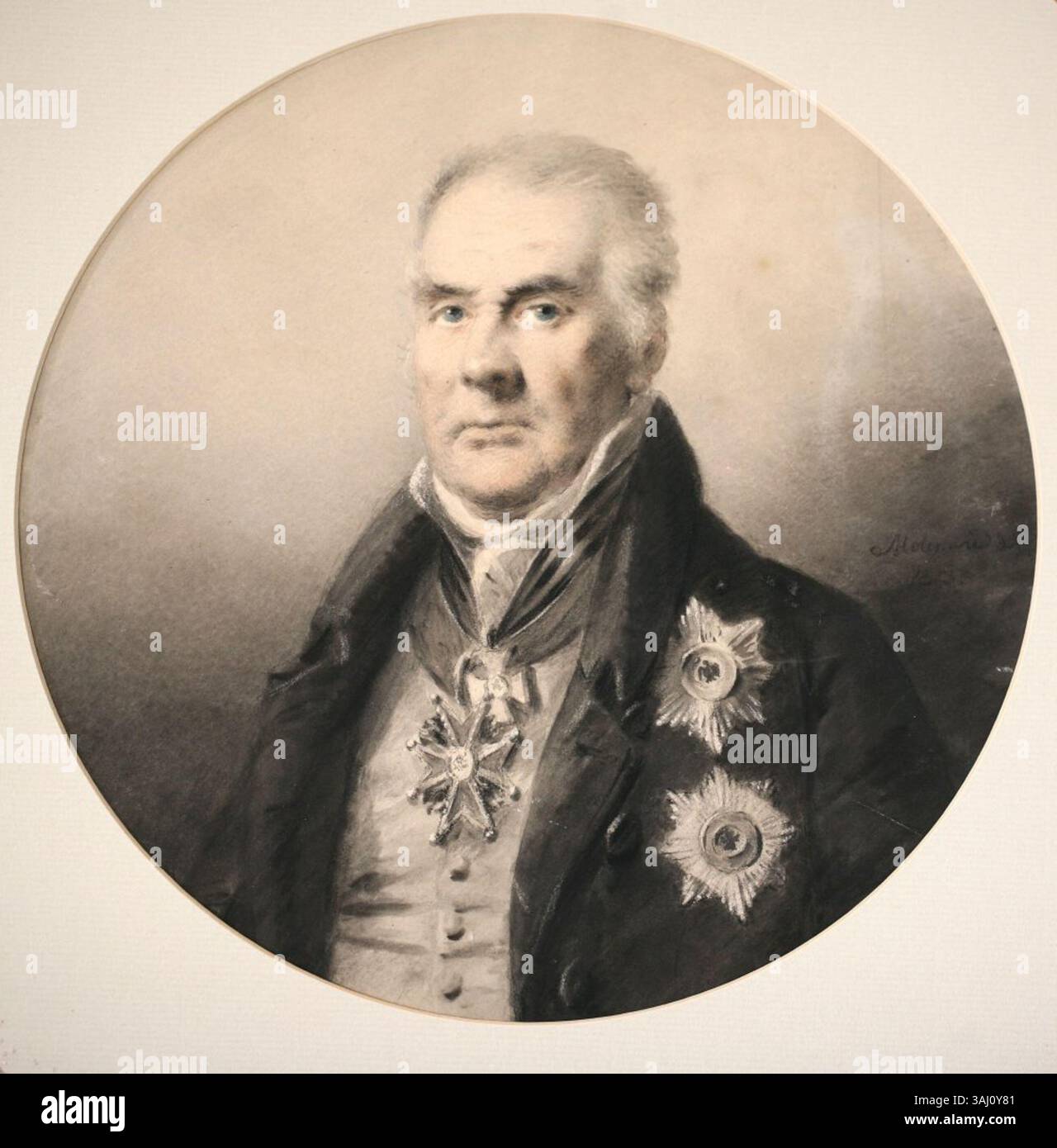 A portrait of Igelström Osip Andreevich, created by Alexander Molinari ...