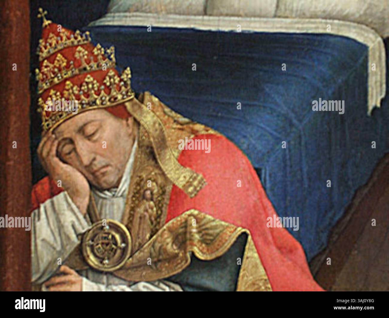 This 15th-century painting by Rogier van der Weyden, *Dream of Pope ...