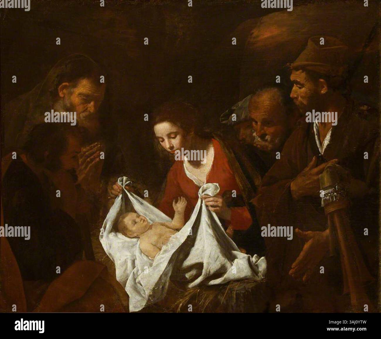 Attributed to Massimo Stanzione, 'The Nativity' is a 17th-century ...