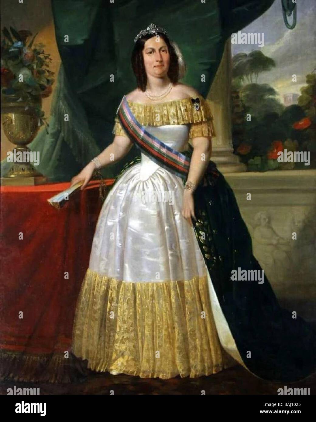 Portrait of Teresa Cristina of the Two Sicilies, the third Empress of ...