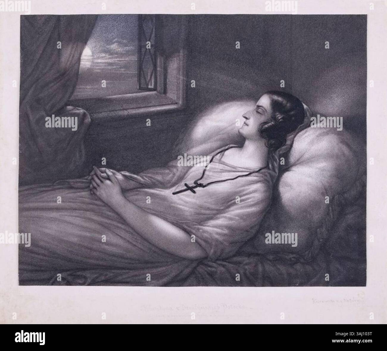 Józef Szymon Kurowski’s 1836 drawing, “Klaudyna z Dziayskich Potocka on ...