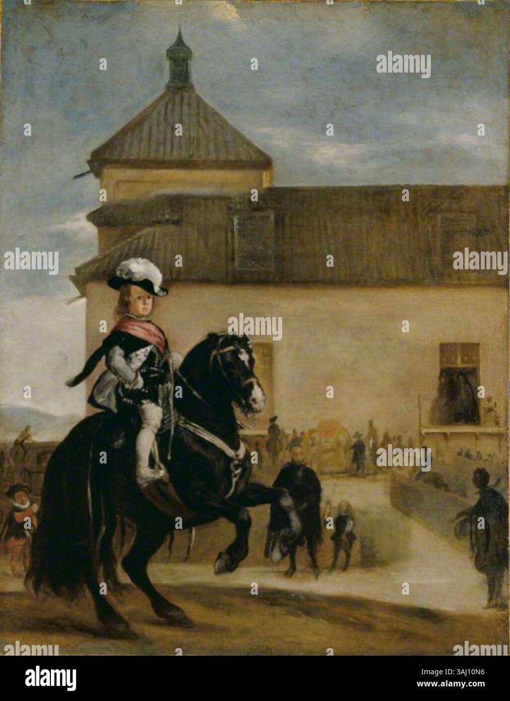 Prince Baltasar Carlos in the Riding School, painted by the studio of ...