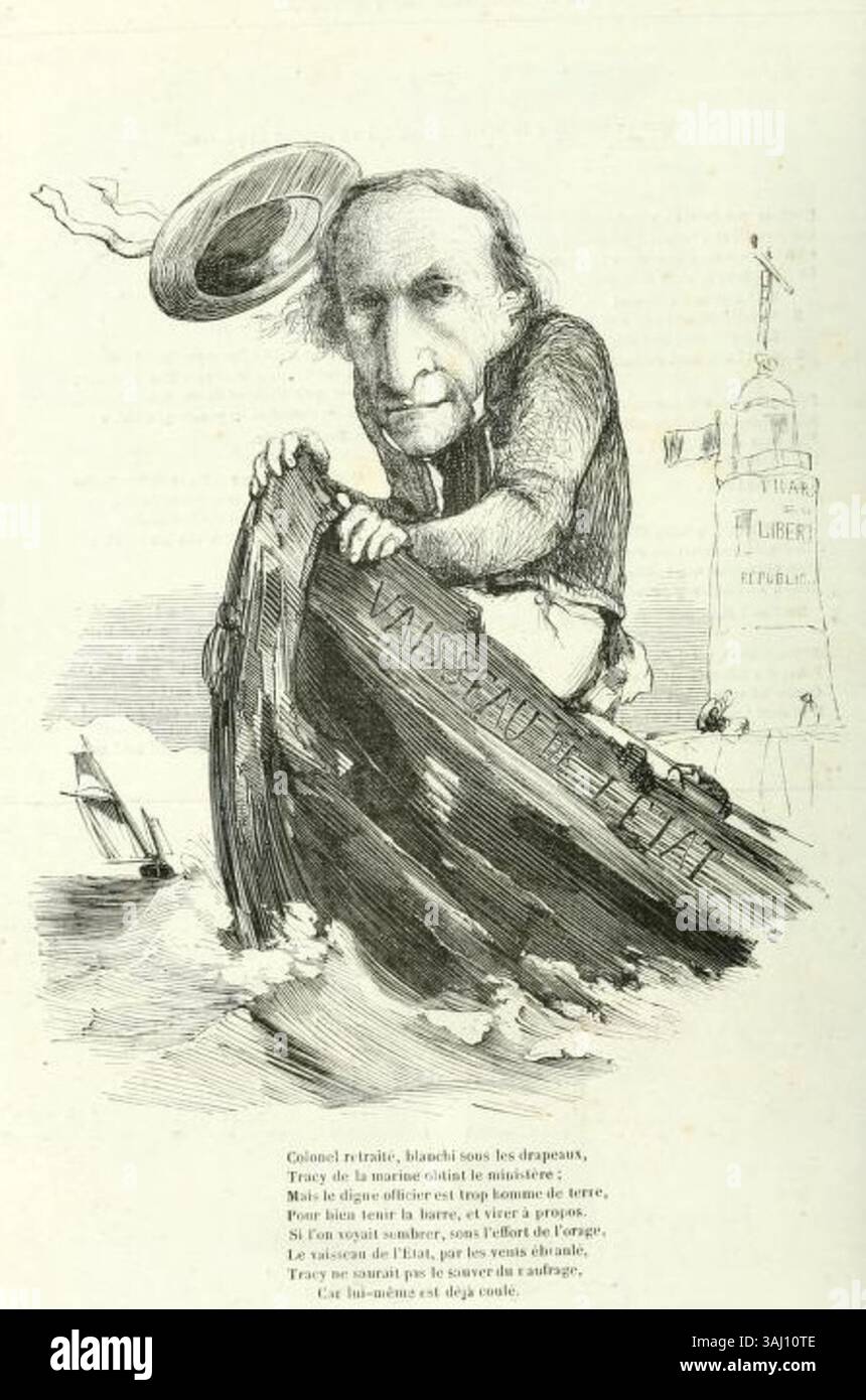 A caricature of Victor Destutt de Tracy by Achille Bégin, created in ...