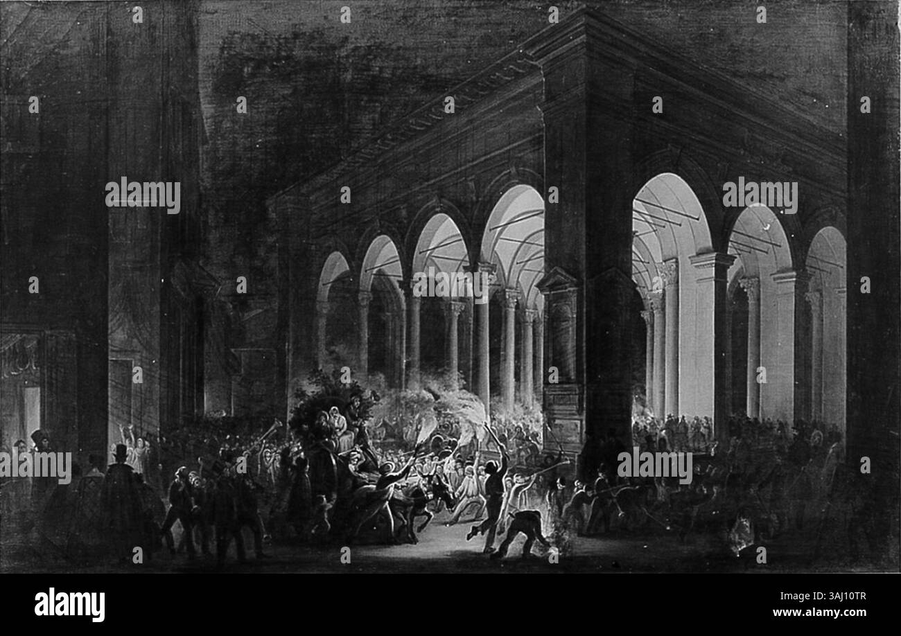 Giovanni Signorini's 1845 painting of Le Logge del Mercato Nuovo in ...