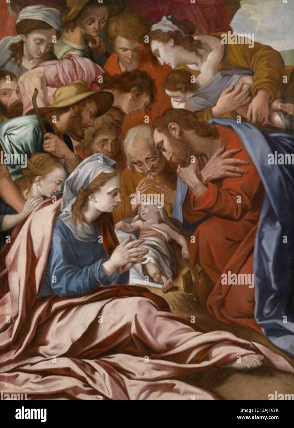 Anthonie Blocklandt van Montfoort’s 'Adoration of the Shepherds', painted between 1547 and 1583 ...