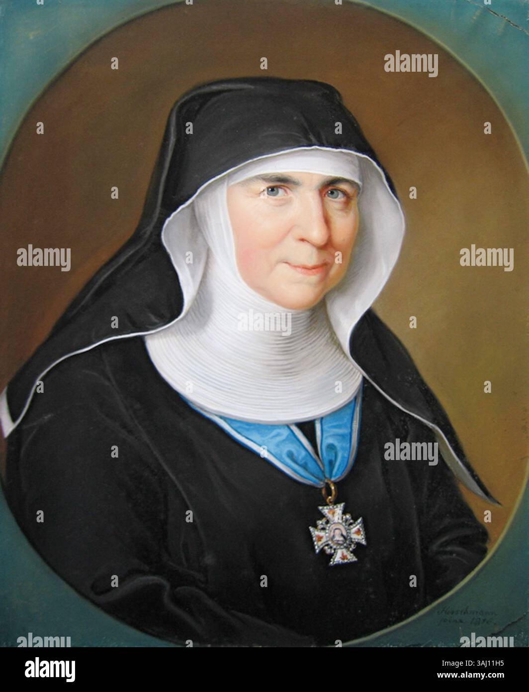 This 18th-century portrait depicts Michaela Morasch, the last abbess of ...