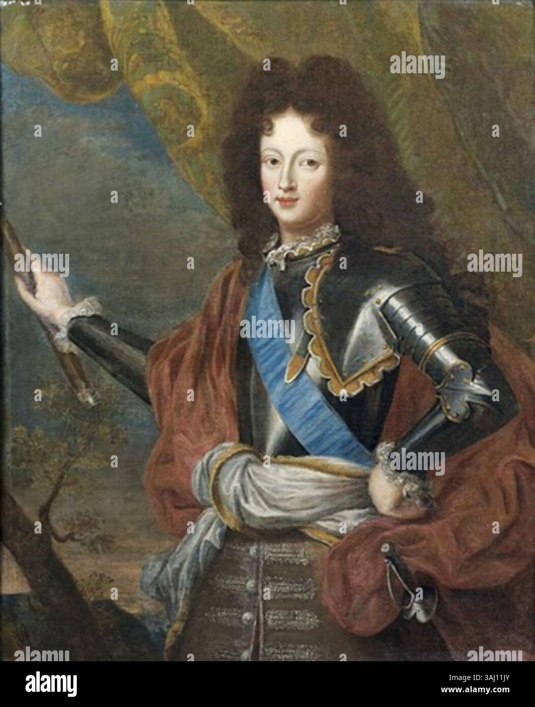 This portrait, attributed to a follower of Hyacinthe Rigaud ...