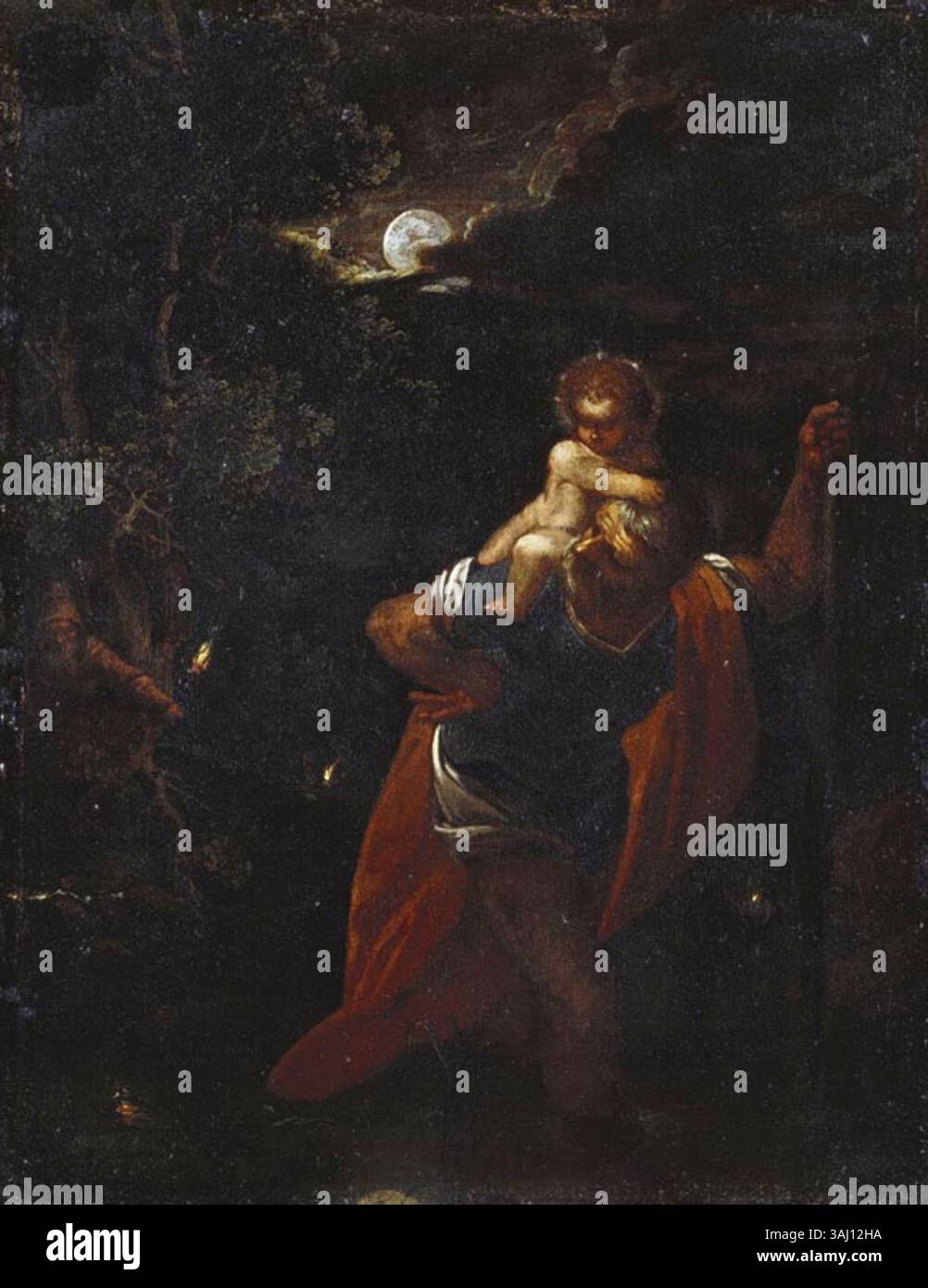 This painting, based on the work of Adam Elsheimer, depicts Saint ...