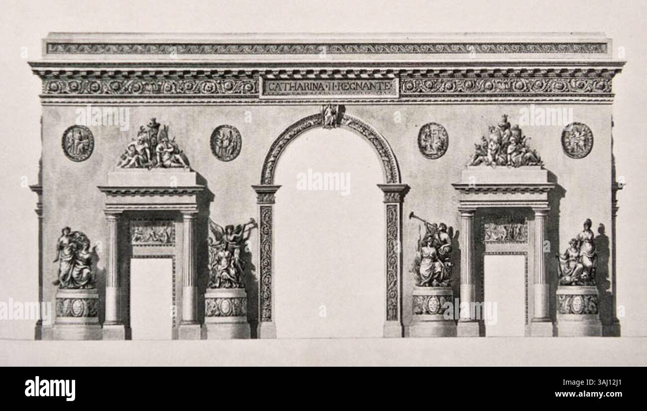Charles-Louis Clérisseau’s 1781 project drawing for the Moscow ...
