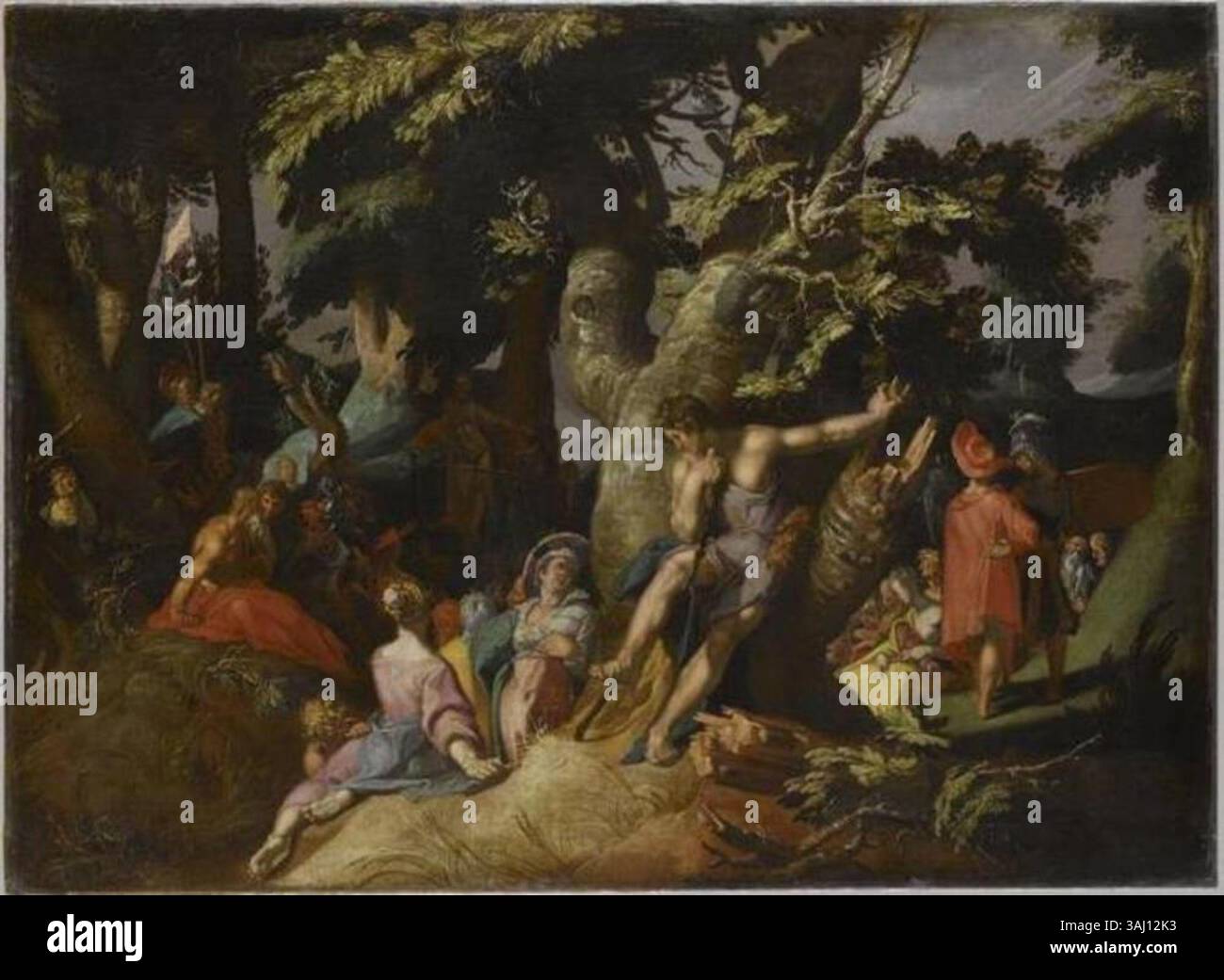 This 16th-century painting from the Circle of Abraham Bloemaert depicts ...