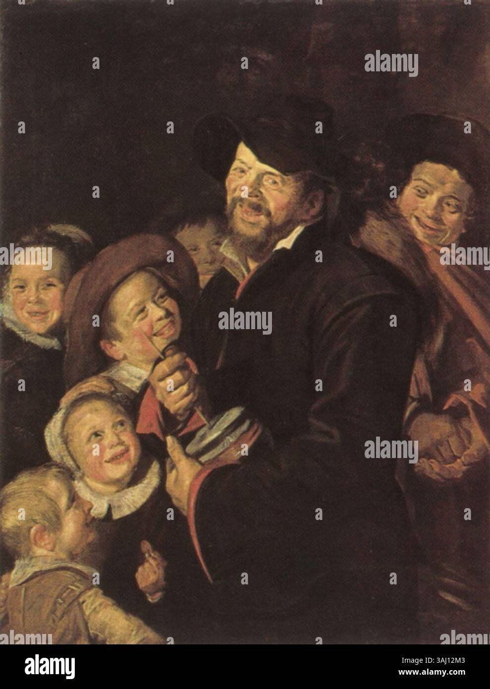 The painting 'Rommelpot Player' from Frans Hals' studio depicts a ...