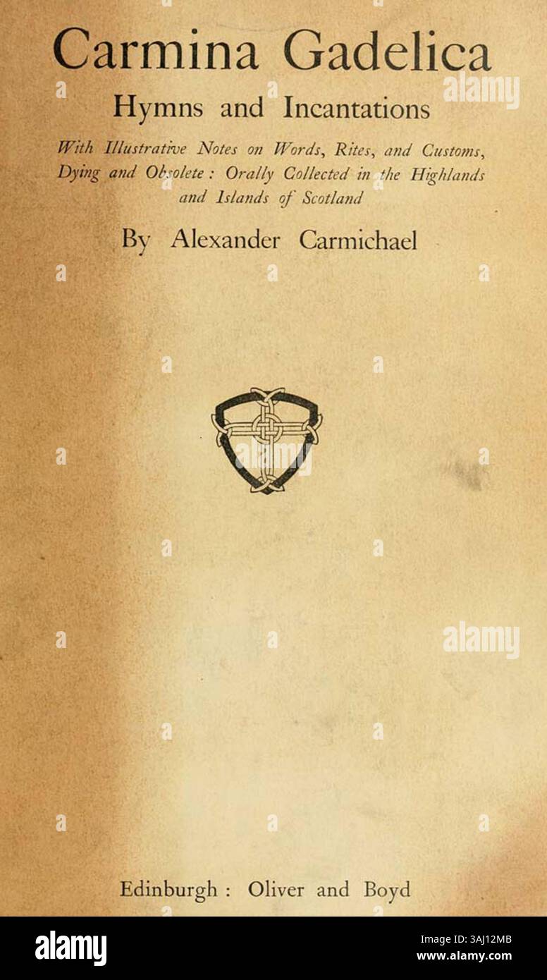 Carmina gadelica hi-res stock photography and images - Alamy