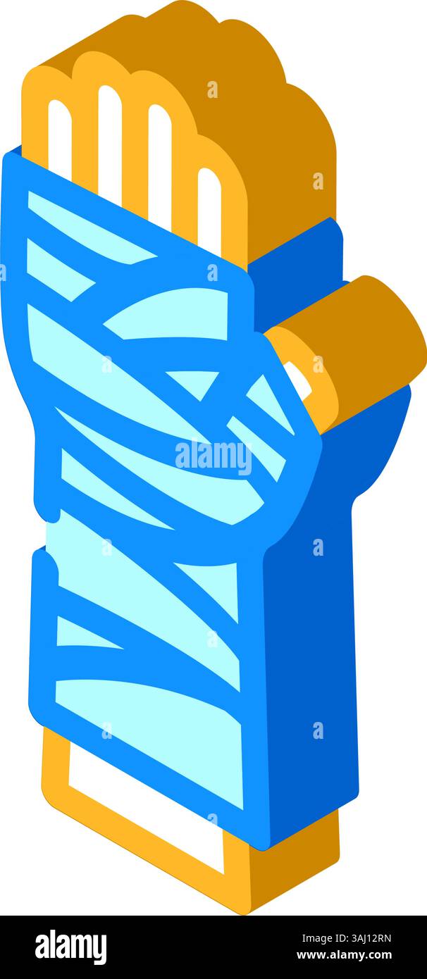 arm cast fracture injury isometric icon vector illustration Stock ...