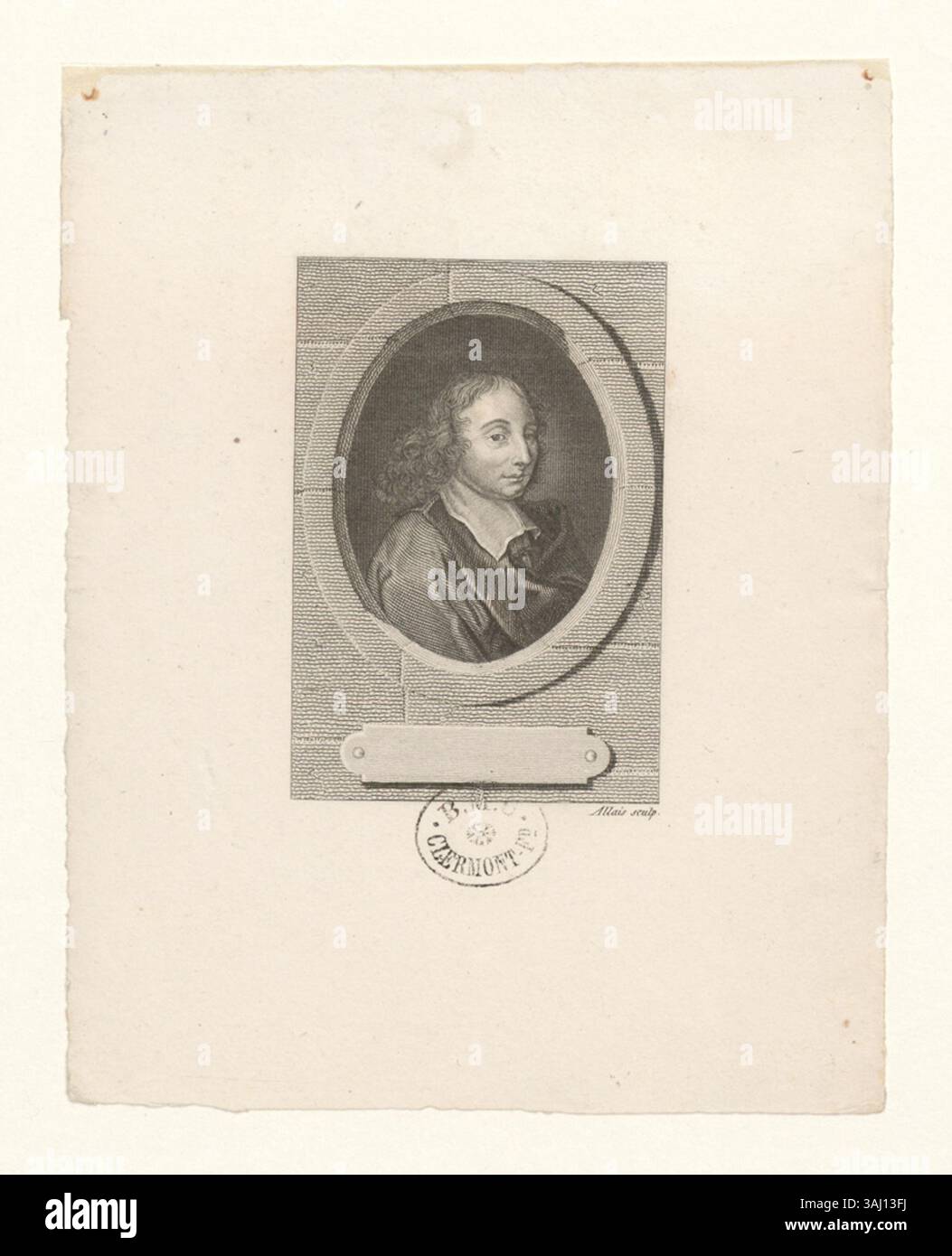 BOYER 2139 features an intaglio print of Blaise Pascal, a renowned ...