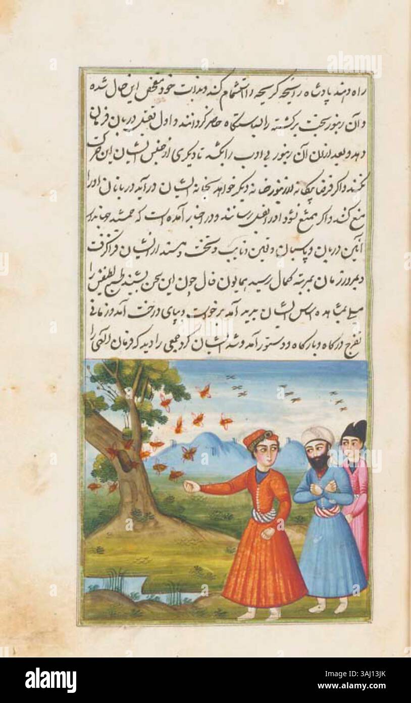This Persian manuscript, dated September 1829, features 10 miniatures ...