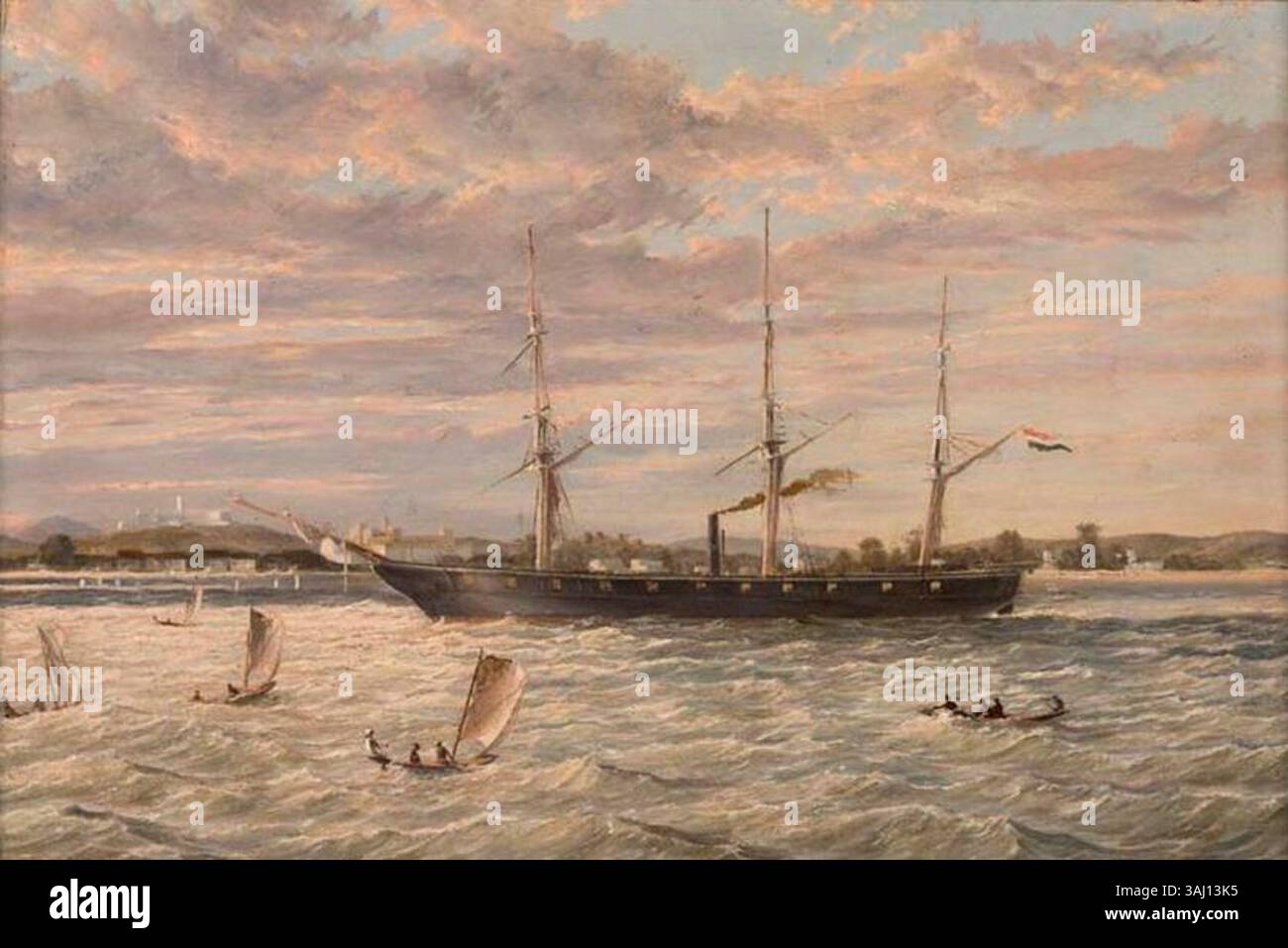 An anonymous Dutch painting from 1868, depicting the 'Metalen Kruis ...