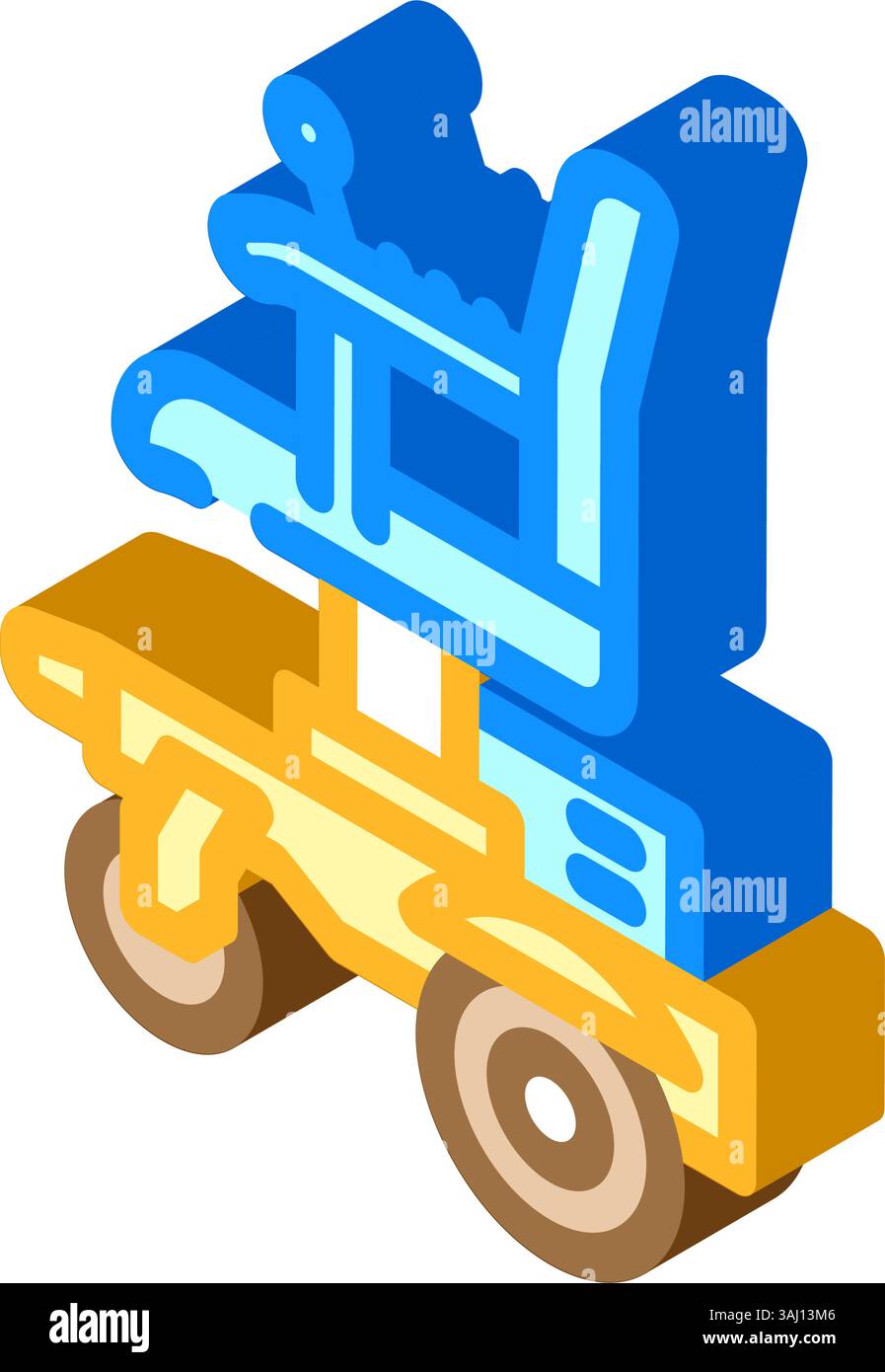 wheelchair fracture injury isometric icon vector illustration Stock ...