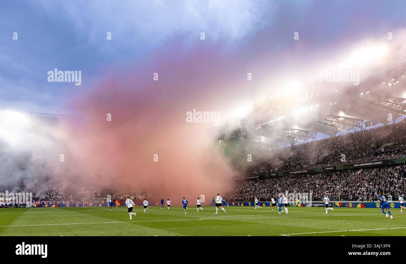Polish Army Stadium, Warsaw, Poland. 10th Apr, 2025. UEFA Europa ...