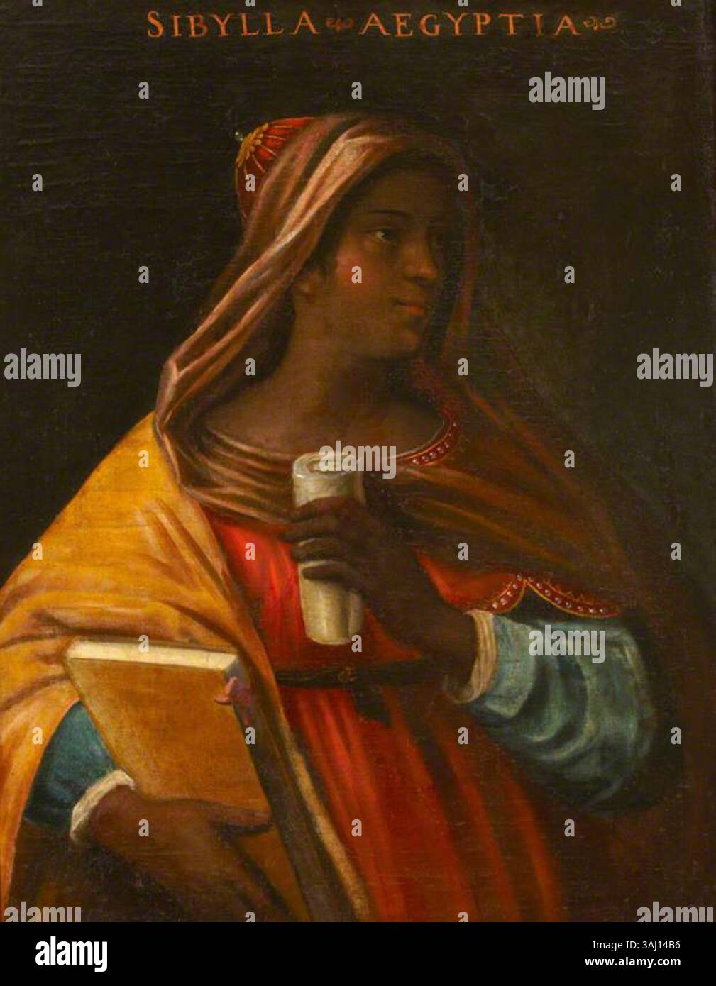This painting, titled 'Sibylla Aegyptia', portrays the Egyptian Sibyl ...