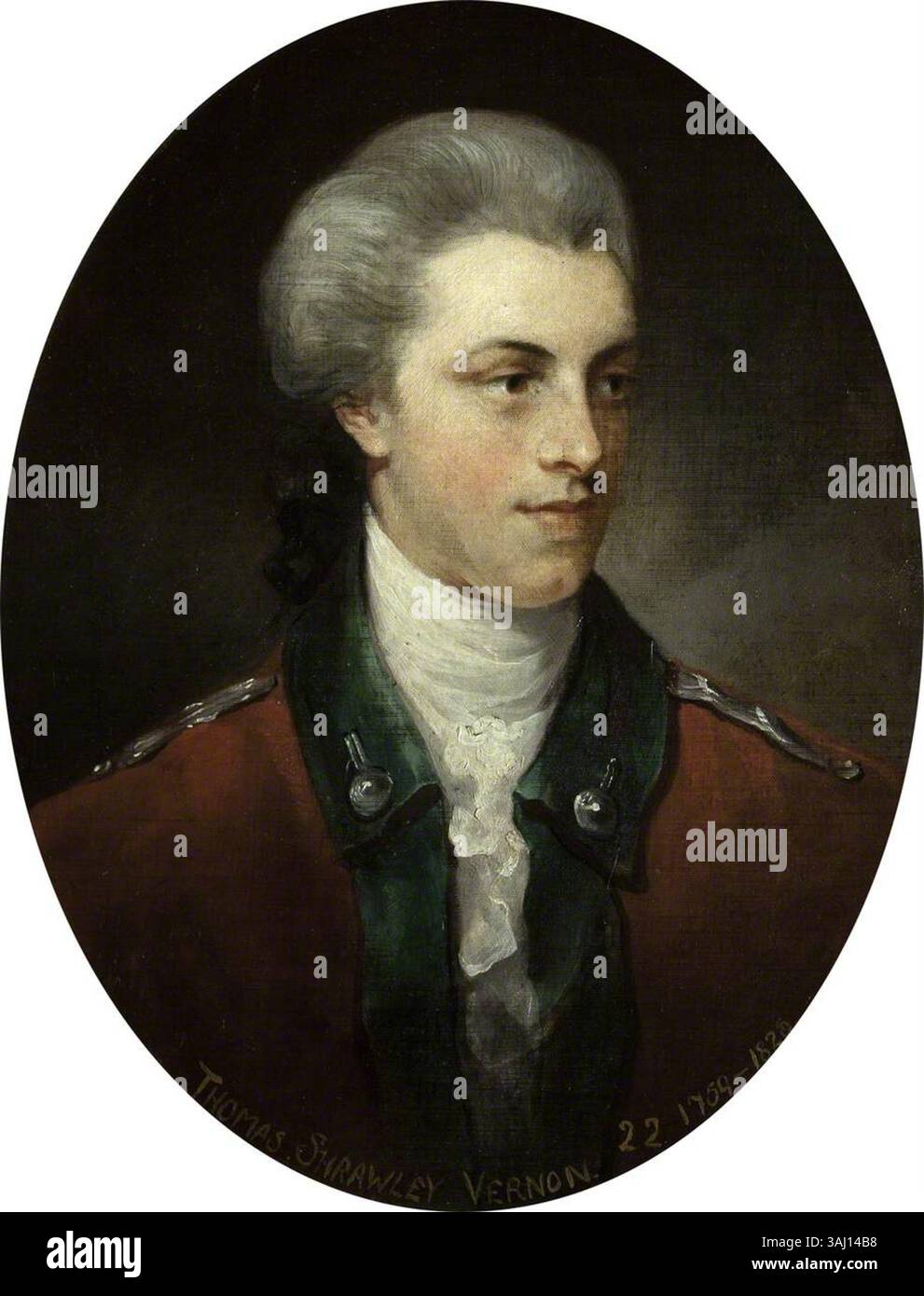 This portrait depicts Thomas Shrawley Vernon (1759-1825), painted between circa 1780 and 1785 ...