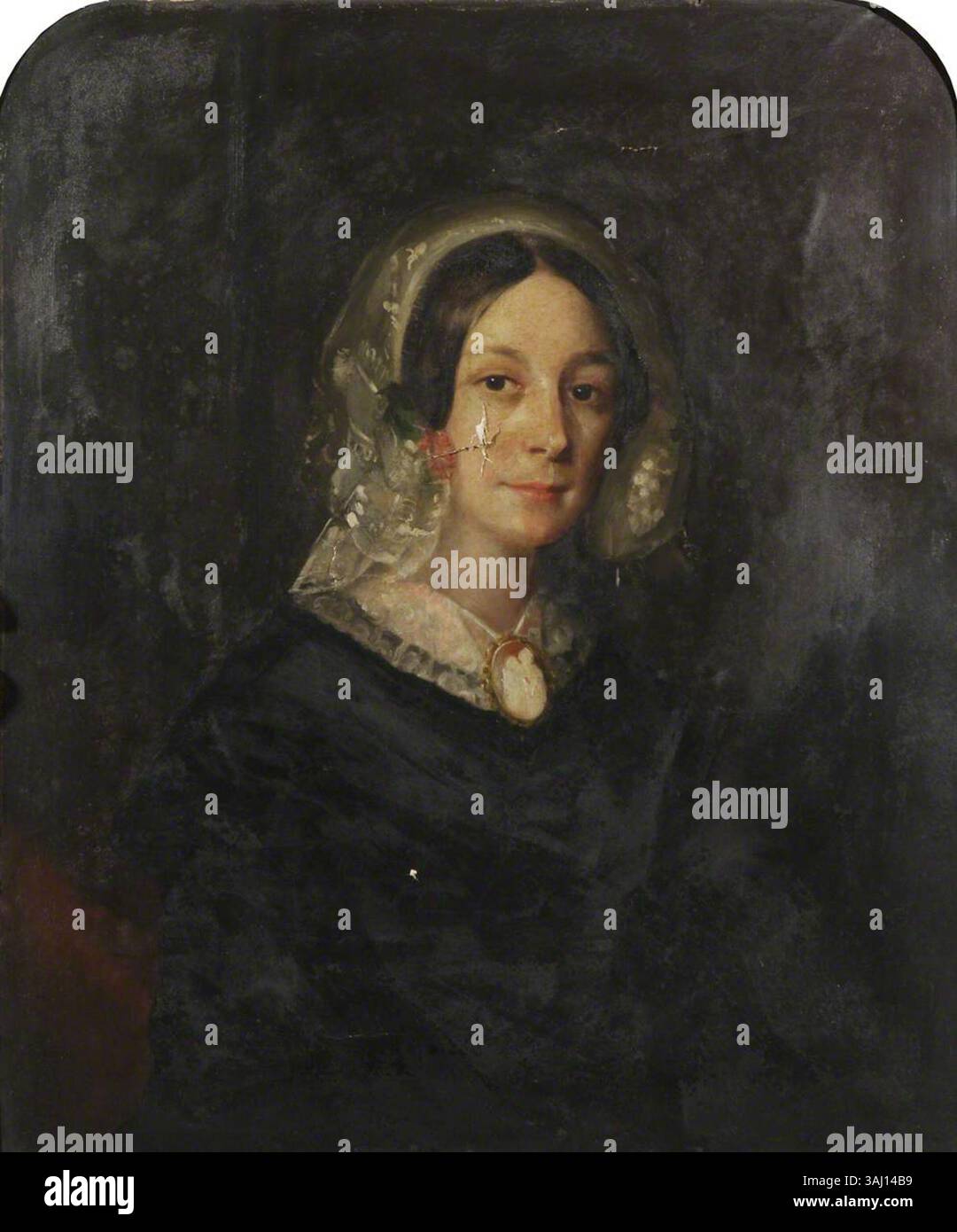 This portrait, painted between 1851 and 1875, depicts an unknown lady ...