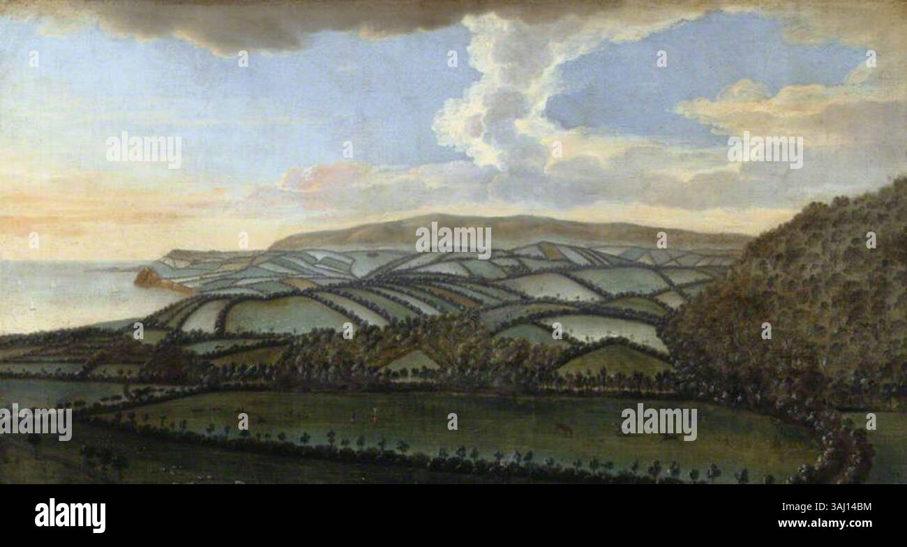 This landscape painting, attributed to Robert Griffier, depicts views ...