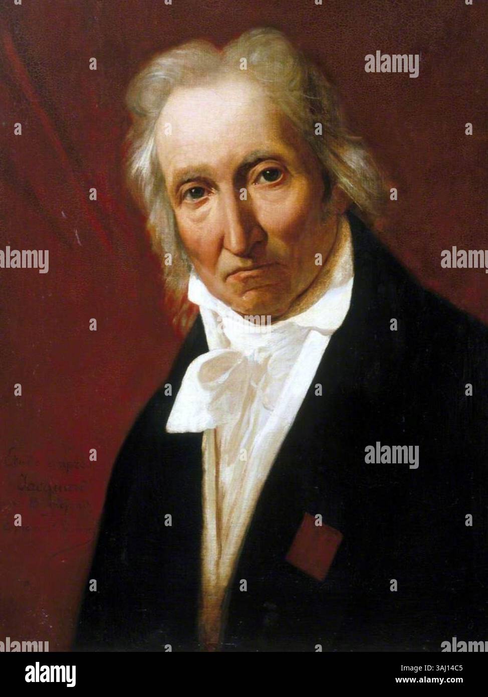 A portrait of Joseph Marie Jacquard, created in the 1850s as a copy ...