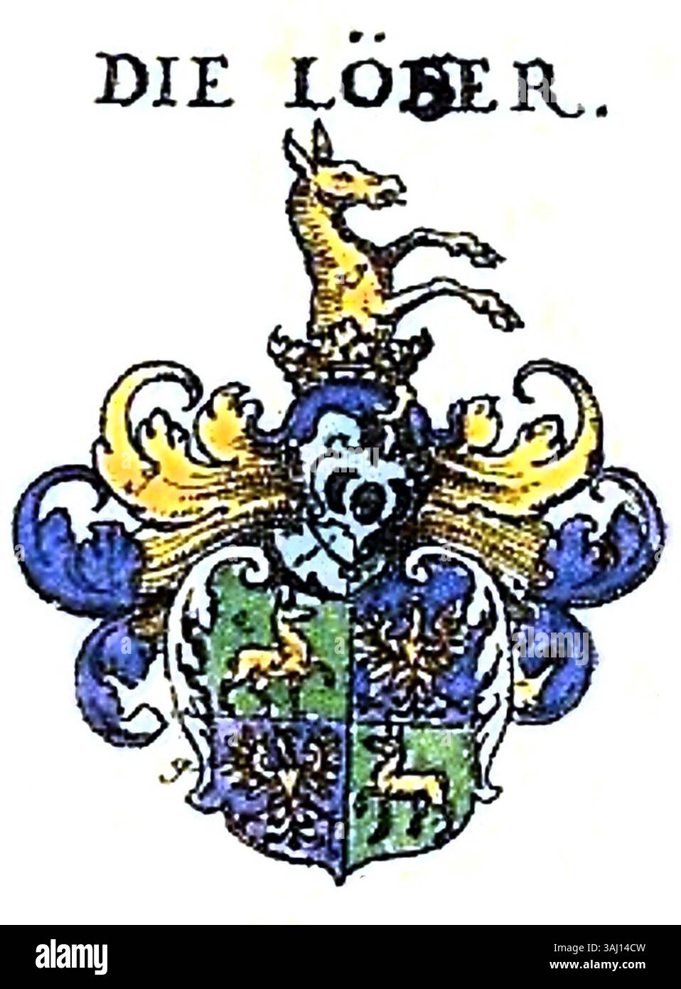 The Loeser-Wappen (1605) is a heraldic depiction from Johann Siebmacher ...