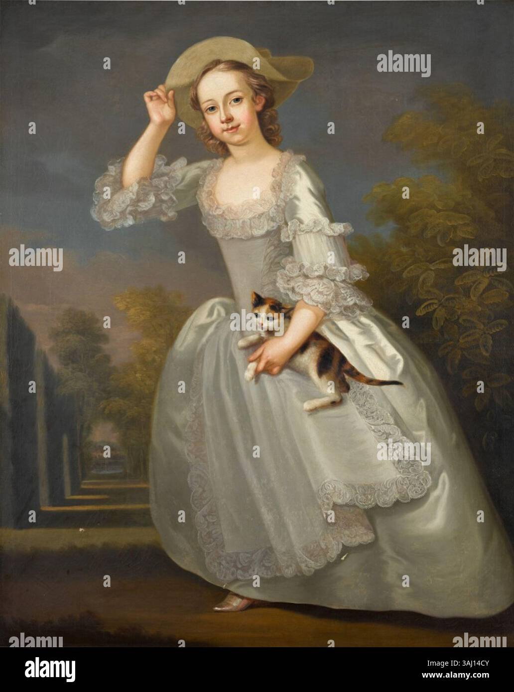 This 18th-century portrait by George Knapton depicts Jane Bertie ...