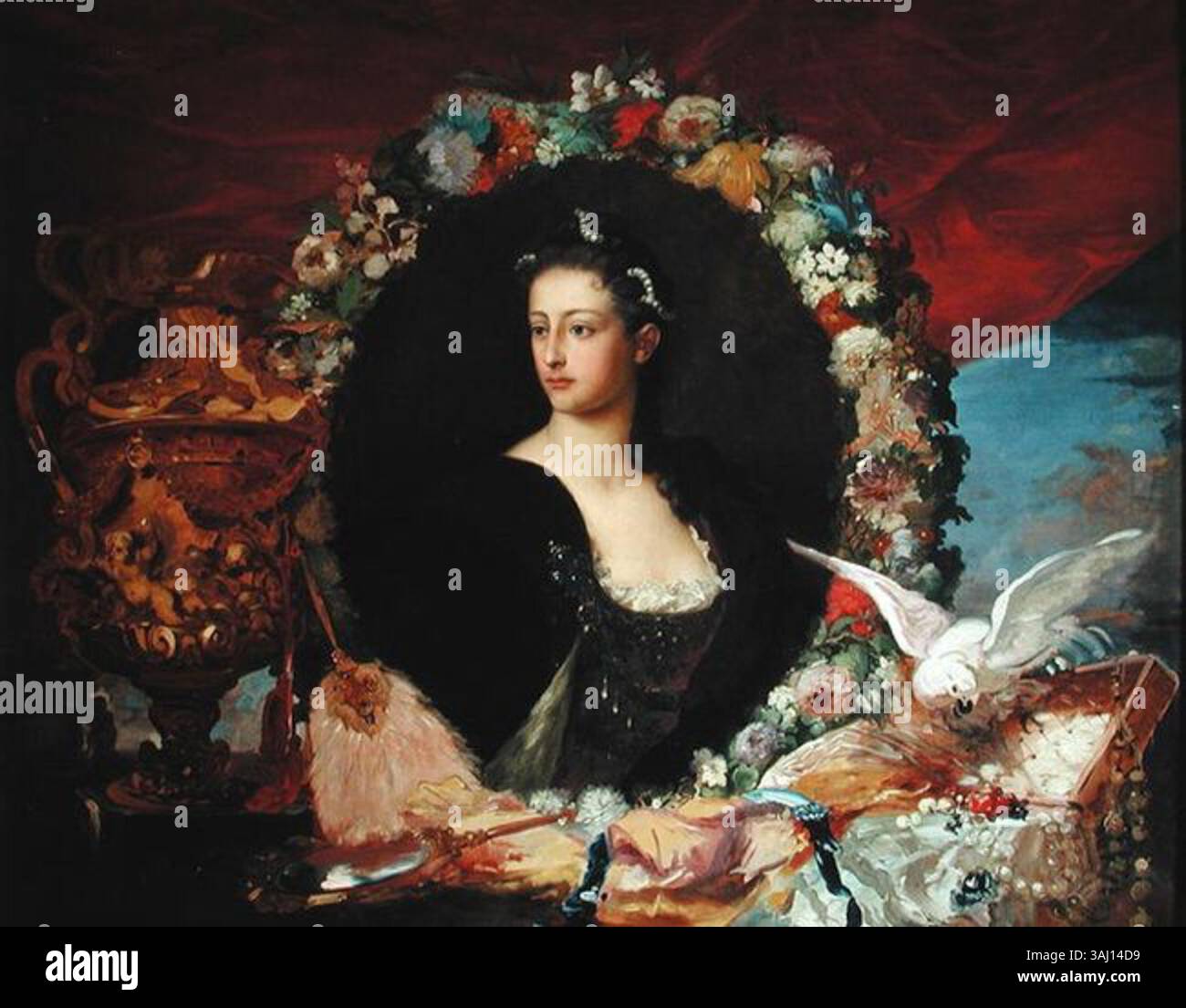Victor-Amédée Faure's portrait of Princess Francisca of Brazil, painted ...