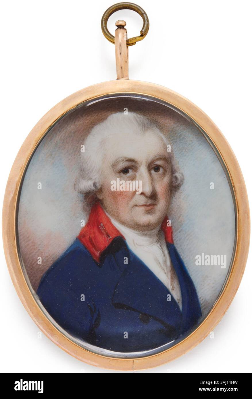 This 1797 miniature by William Wood depicts John Hedley, inscribed with ...