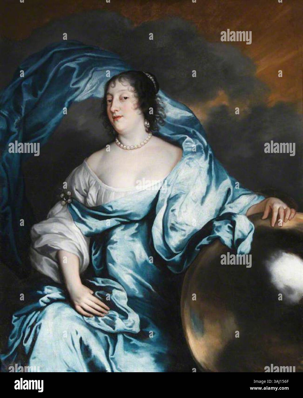 This portrait, from the studio of Anthony van Dyck, depicts Rachel de ...