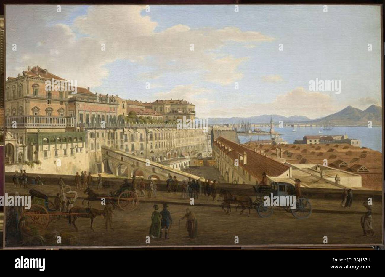 Palais Royal de Naples, côté de l'arsenal by Joseph Rebell, 1814, oil ...