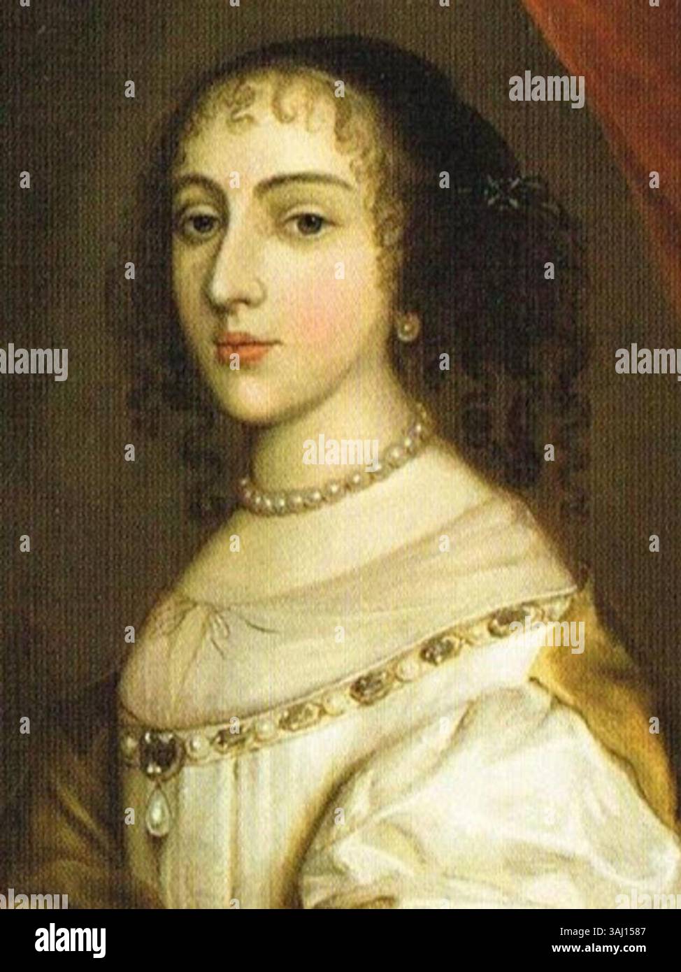 A 17th-century painting of Luise Marie Pfalzgräfin von Simmern ...
