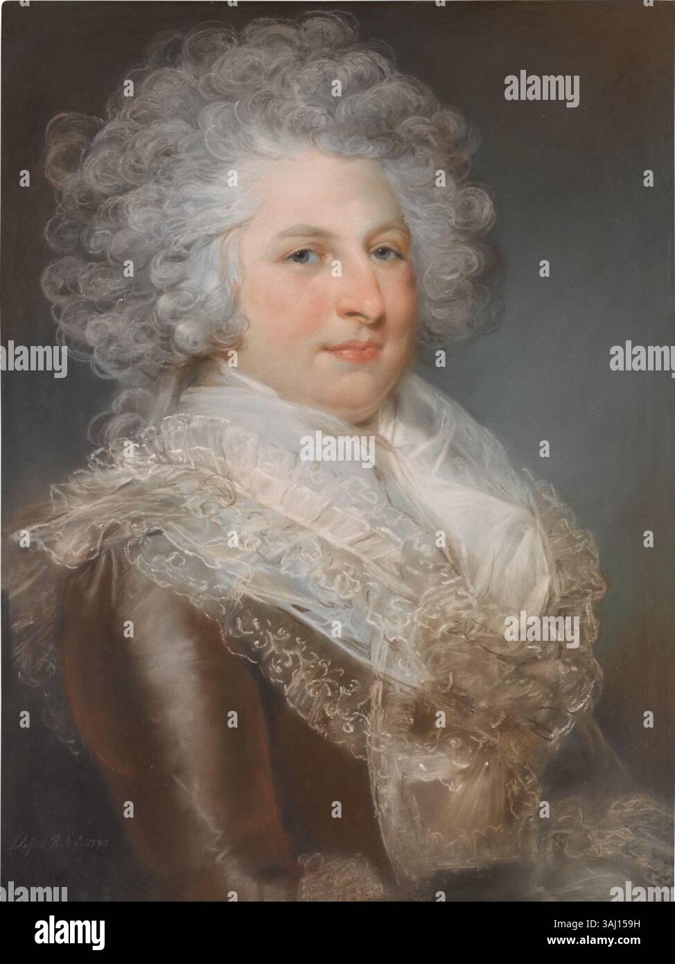 John Russell's 1790 portrait of Sarah Sophia Banks in pastel captures ...