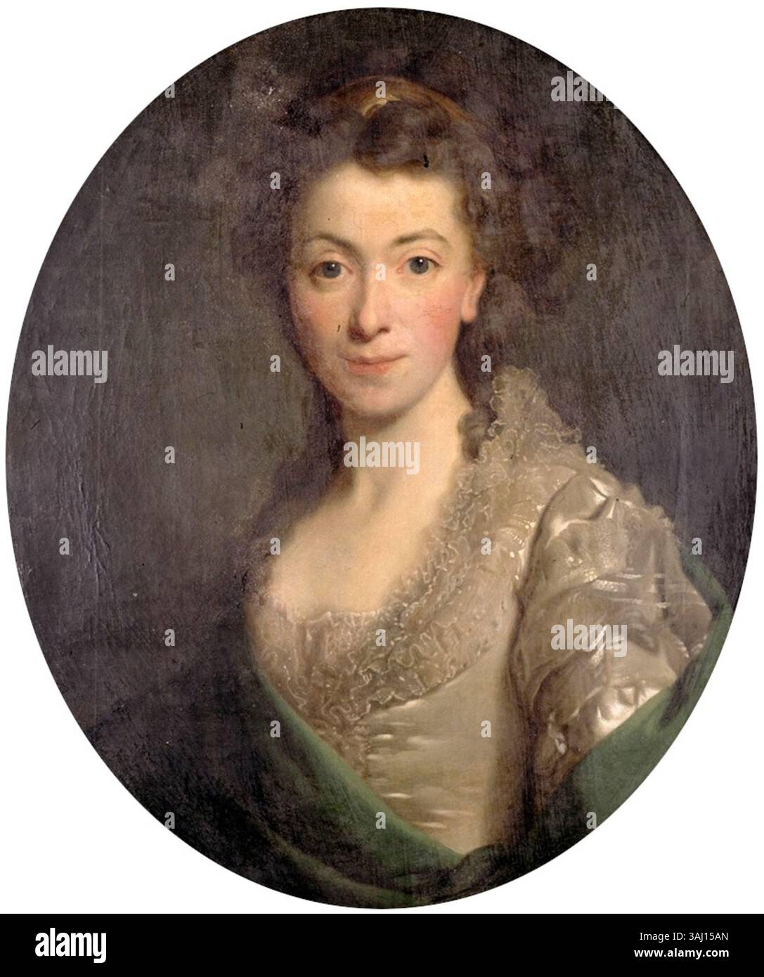 This 19th-century oil on canvas portrait after Alexander Roslin depicts ...