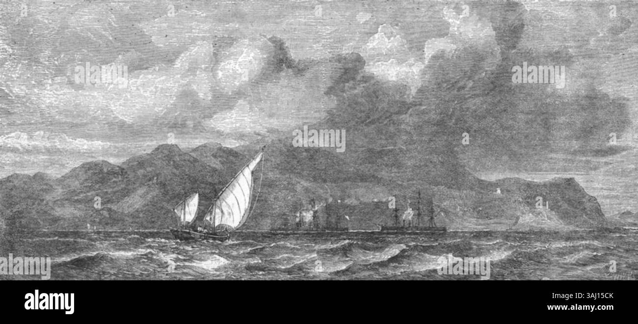This illustration from The Graphic, dated 22 July 1871, depicts HMS ...