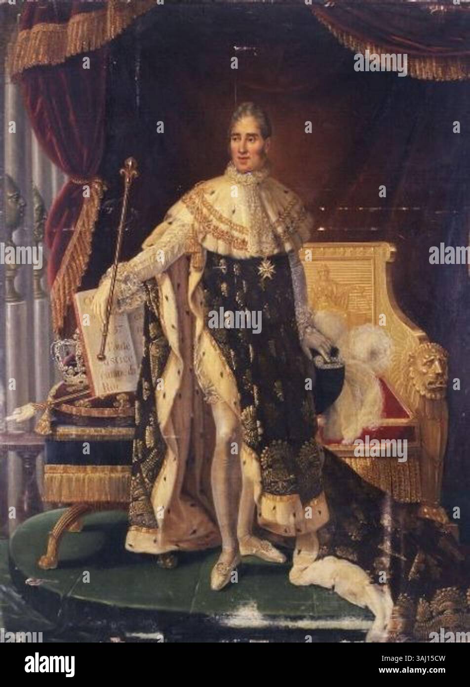 This 1827 oil portrait by Henri Serrur depicts Charles X, the last king ...